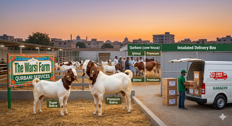 Goat Share Karachi Price Today 2026 | Bakra Qurbani Rates – The Warsi Farm